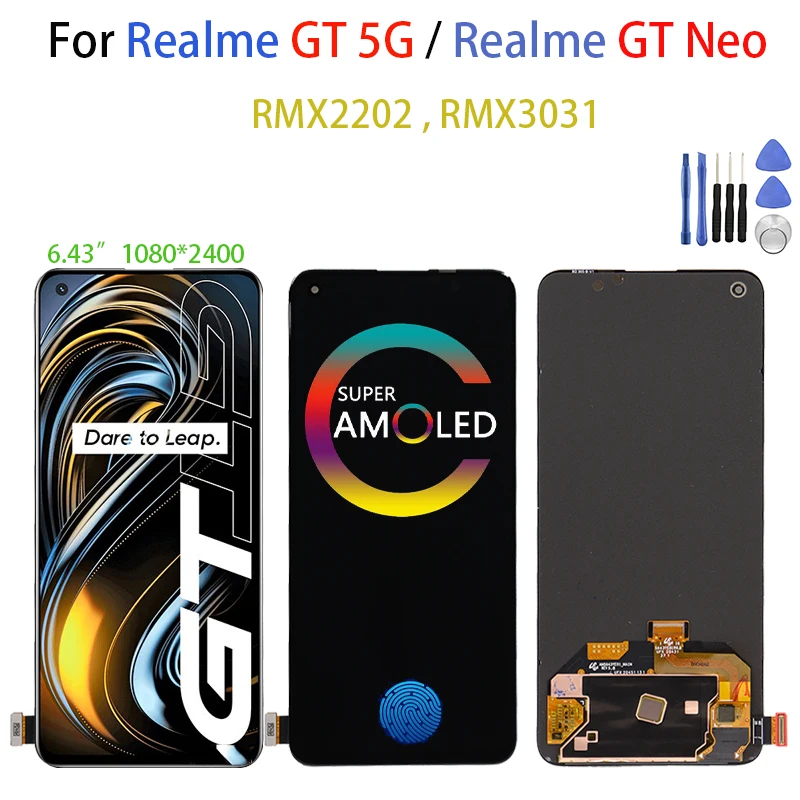 Original-AMOLED-For-OPPO-Realme-GT-5G-GT-Neo-RMX2202-RMX3031-Pantalla ...