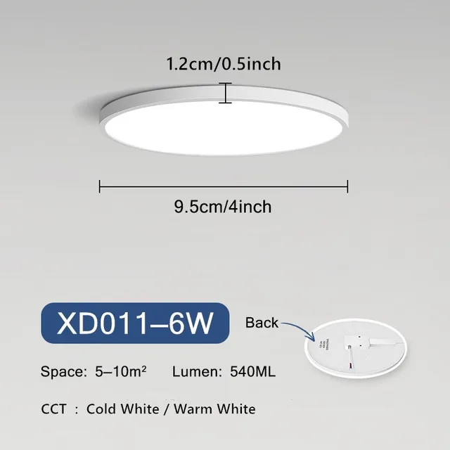 Wood LED Ceiling Lamp Modern Round Ultra thin Led Ceil Remote Control ...