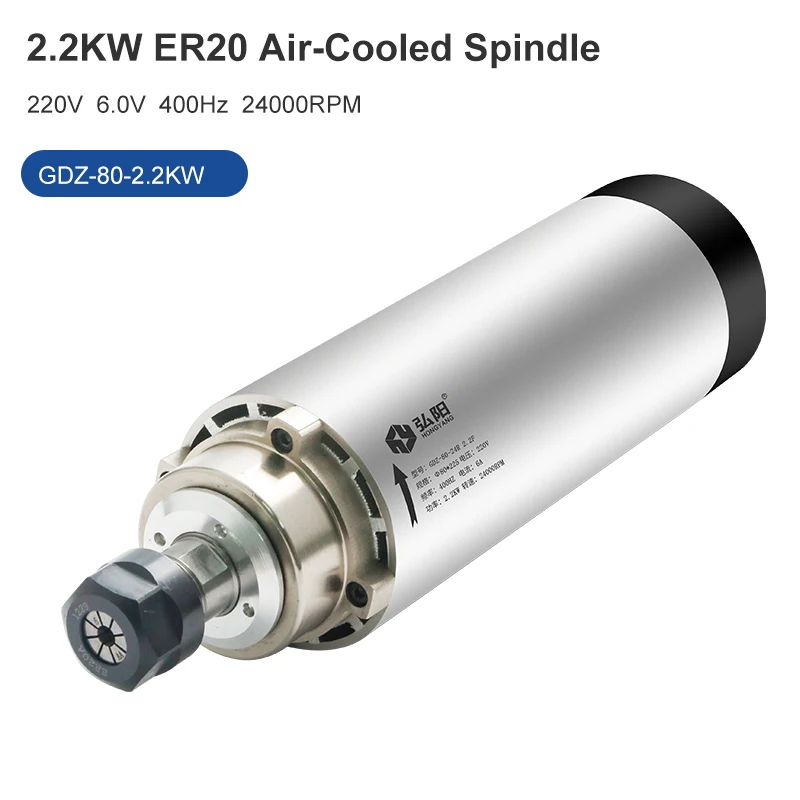 CNC-Milling-Spindle-Motor-2-2kw-ER20-Air-Cooled-Spindle-Motor-220V-380V ...
