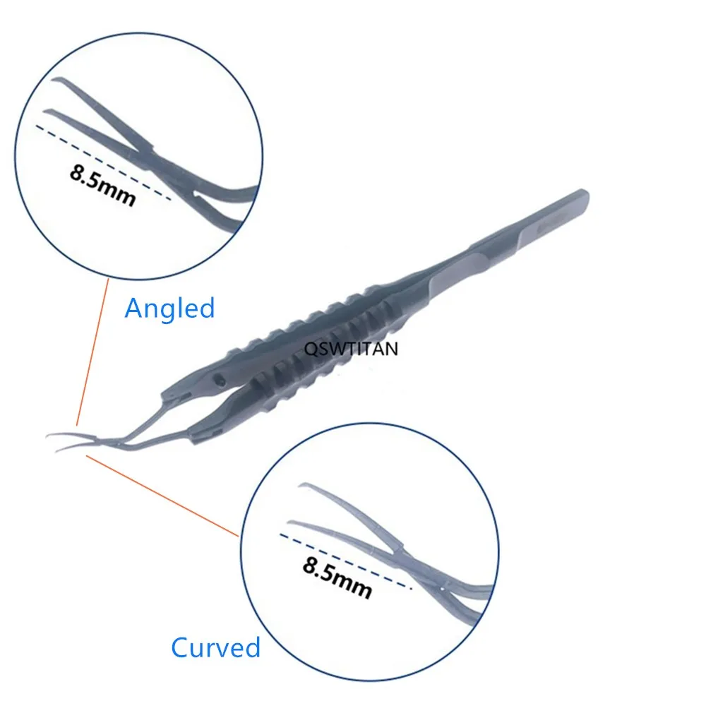 Titanium Utrata Capsulorhexis Forceps Micro Forceps Curved Angle Micro ...