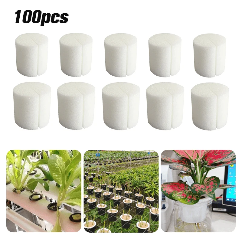 100pcs-Hydroponic-Sponge-Garden-Soilless-Cultivation-Vegetable-Flower ...