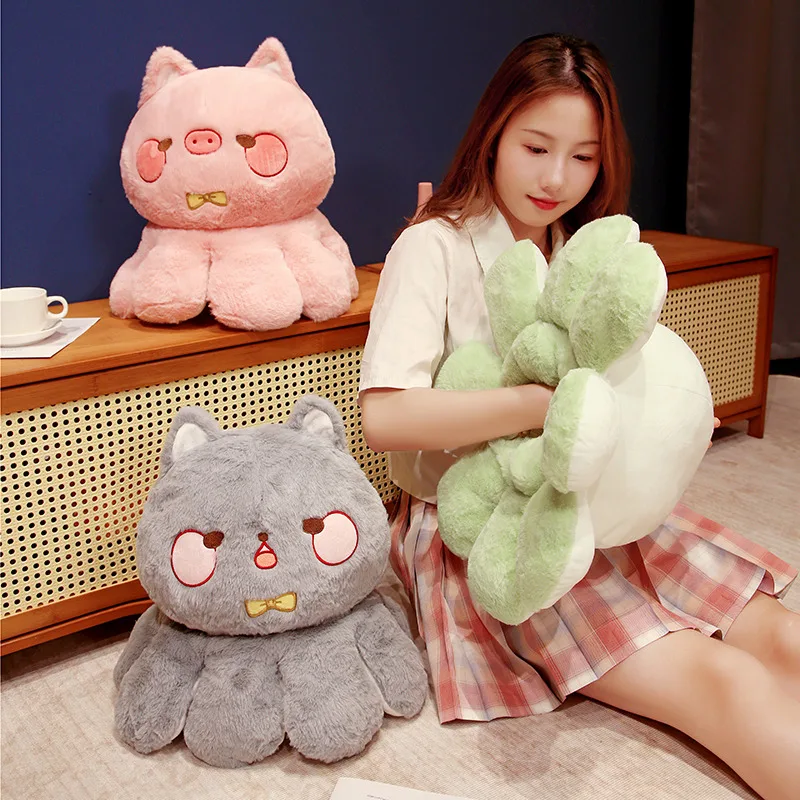 Lovely-Colorful-Pig-Transforms-Octopus-Plush-Toy-Doll-Soft-Stuffed ...