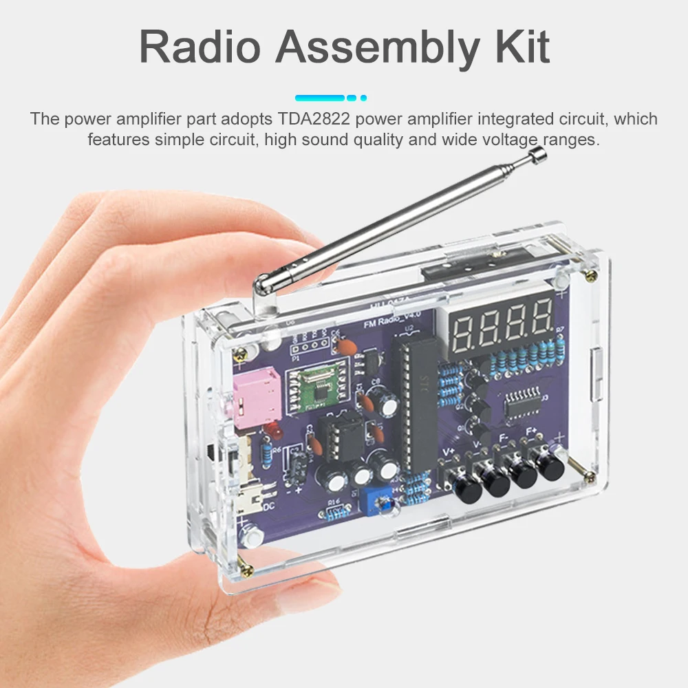 Radio-Assembly-Kit-Frequency-Modulation-Circuit-Board-Microcontroller ...