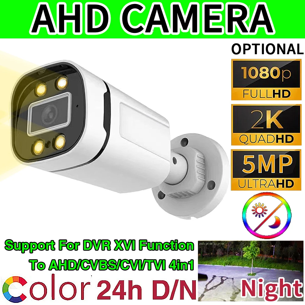 NEW-5MP-24H-Full-Color-Night-Vision-CCTV-AHD-Camera-1080P-4MP-HD-4Array ...