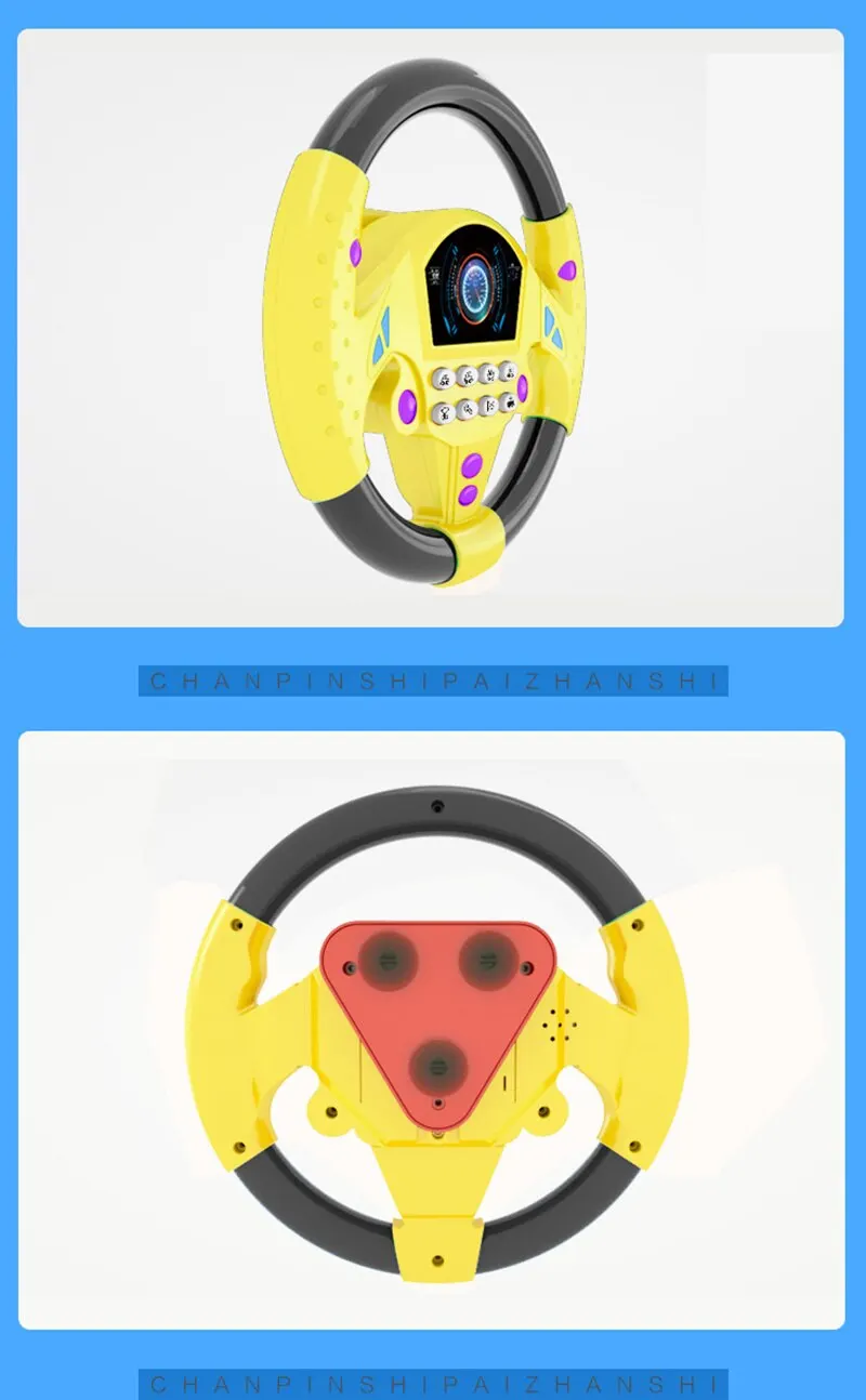 Talkie-walkie,Volant de Voiture pour Bébé Copilote,Jouet Éducatif de Simulation Électrique avec ...