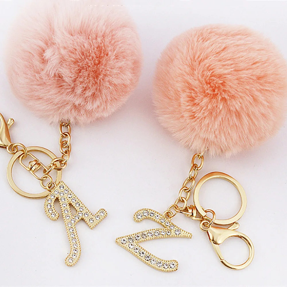 Fashion-Creativity-Keyring-Golden-Color-English-Letter-Keychain-With ...