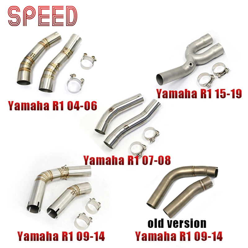 R1-Motorcycle-Exhaust-Muffle-Middle-Link-Pipe-Middle-Section-Of-Exhaust ...