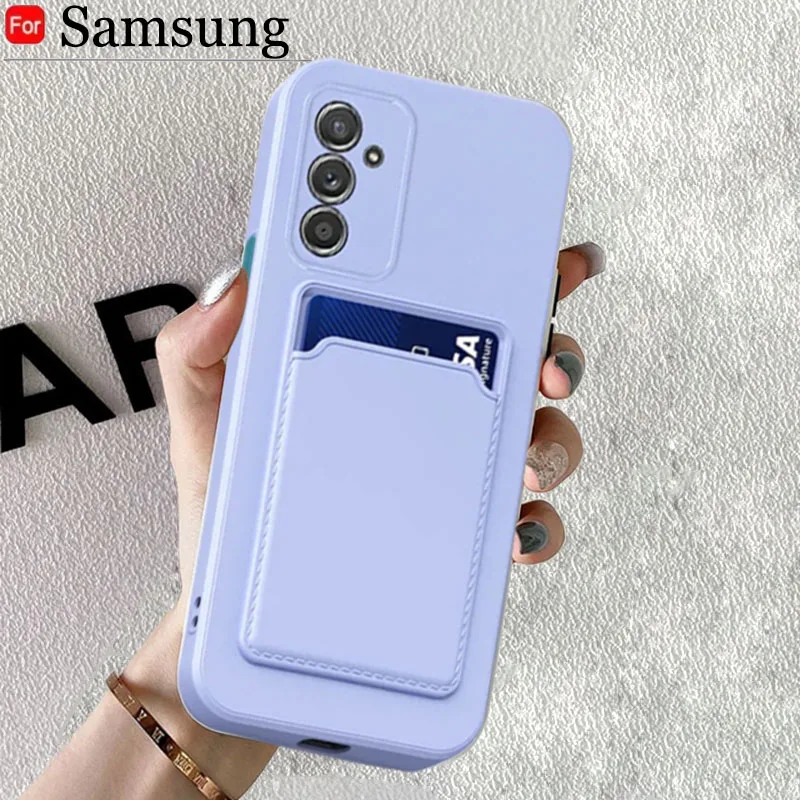 Funda con tarjetero de silicona para Samsung A56 A36 A26 A16 A15 A35 ...
