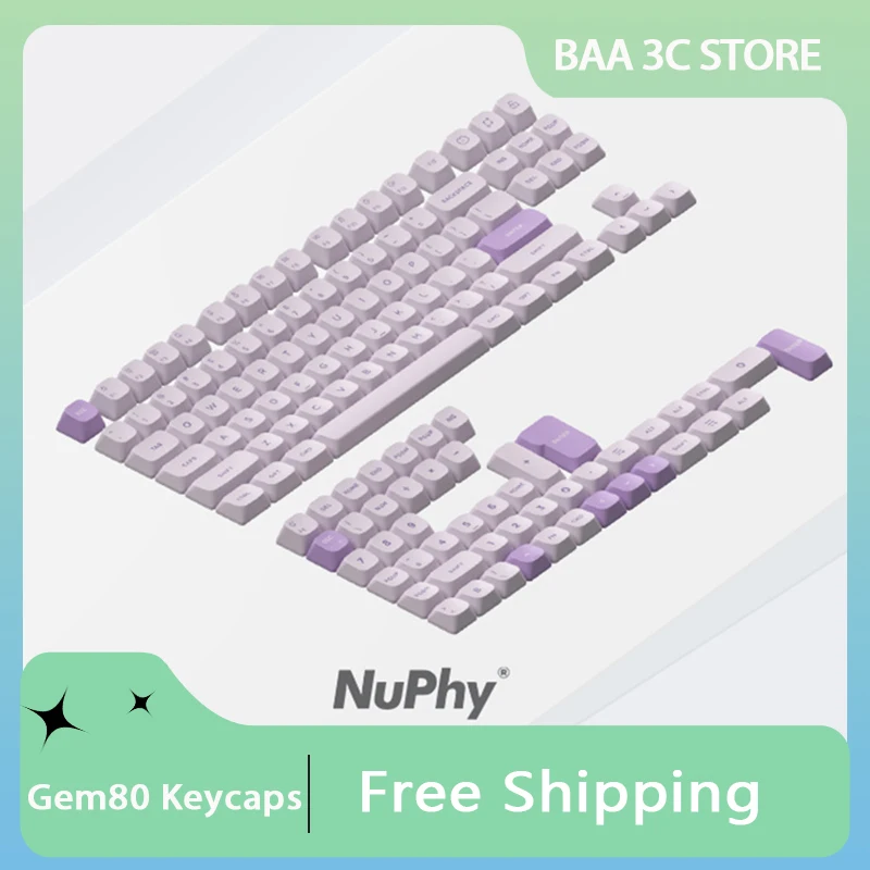 NuPhy-MSA-Profile-Gem-Keycaps-137-Key-PBT-Thermal-Sublimation-Keyboard ...
