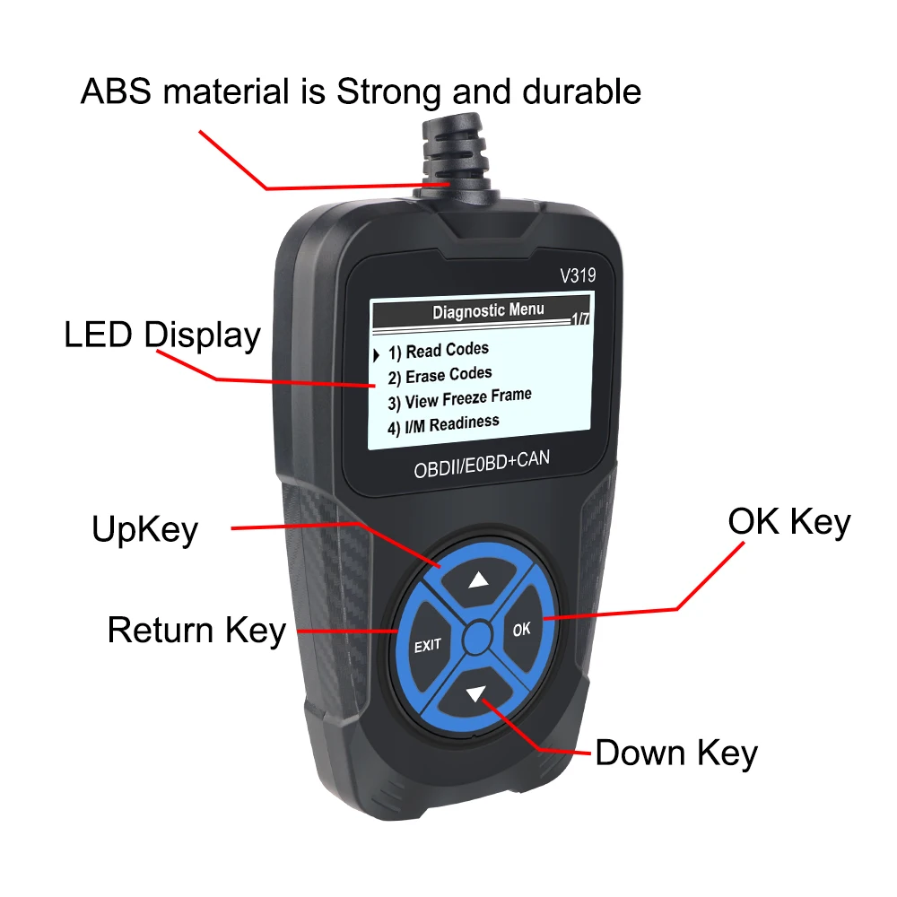 Tester OBD2 Per Motore Con Display A Colori Scanner Diagnostico OBD2 ...
