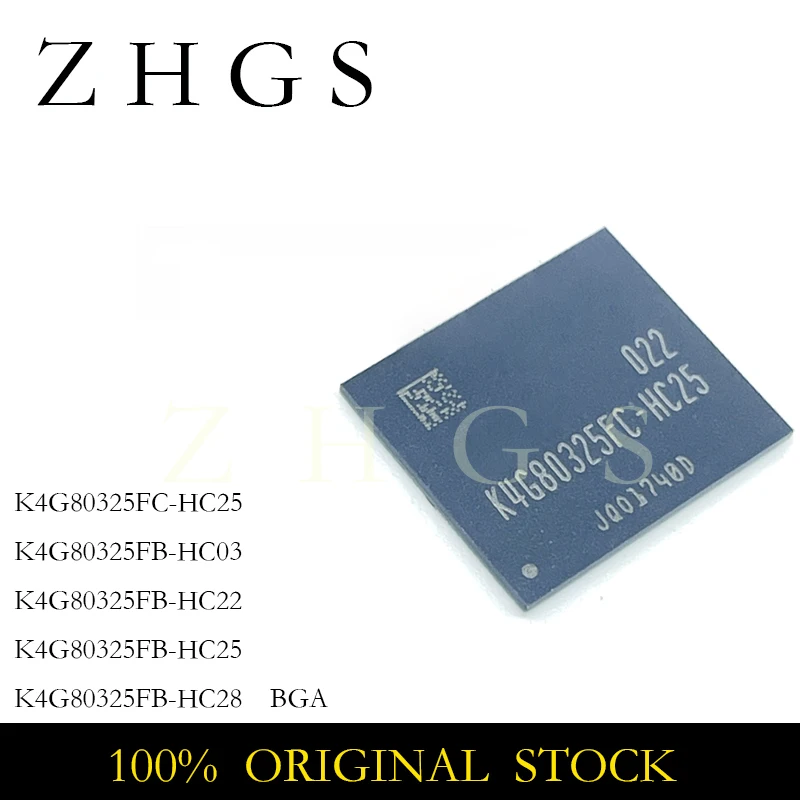 1PCS K4G80325FC-HC25 K4G80325FB-HC03 K4G80325FB-HC22 K4G80325FB-HC25 ...