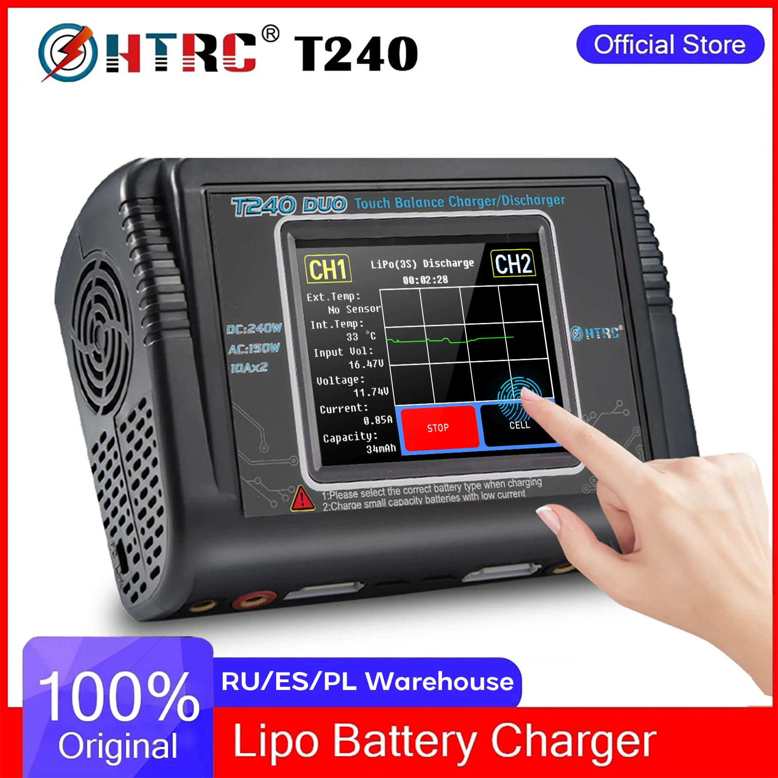 Htrc-original-t240-t400-lipo-ladeger-t-zwei-kanal-ac-150w-dc-240w-c240 ...