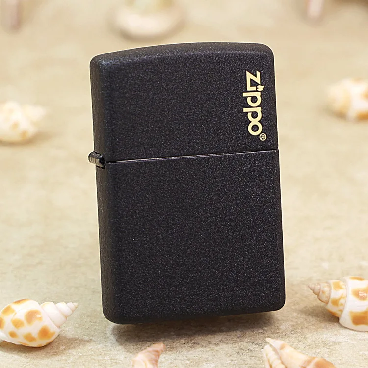 Genuine-Zippo-Black-split-paint-oil-lighter-copper-windproof-cigarette ...