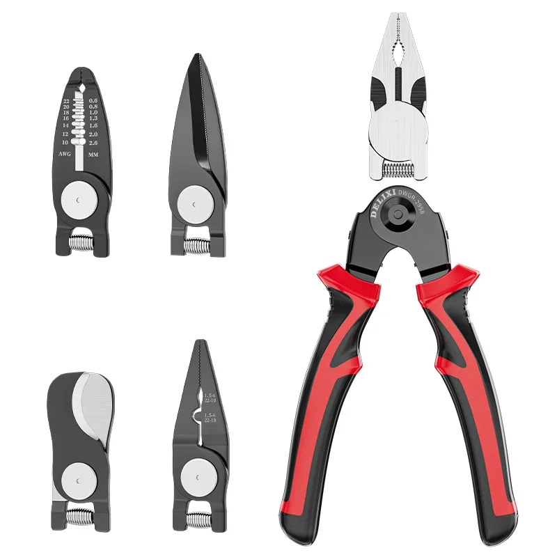 Multifunctional-Replaceable-Electrician-Pliers-Wire-Stripping-Pliers ...