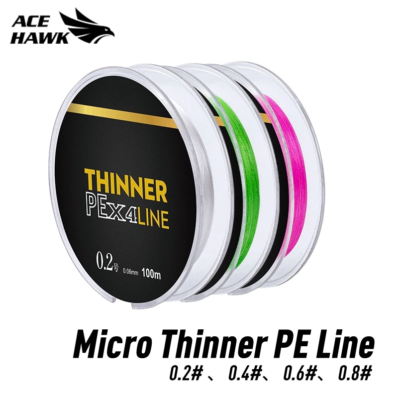 ACE HAWK BFS Fishing Line 4 Strands Braided PE Japan Monofilament MT8 ...