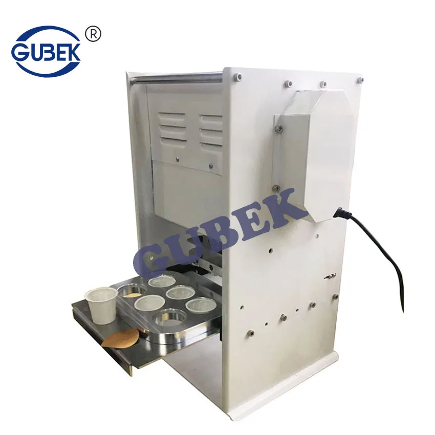 Automatic K cup Sealing Machine Aluminum Foil Lid Electric 6 Holes ...