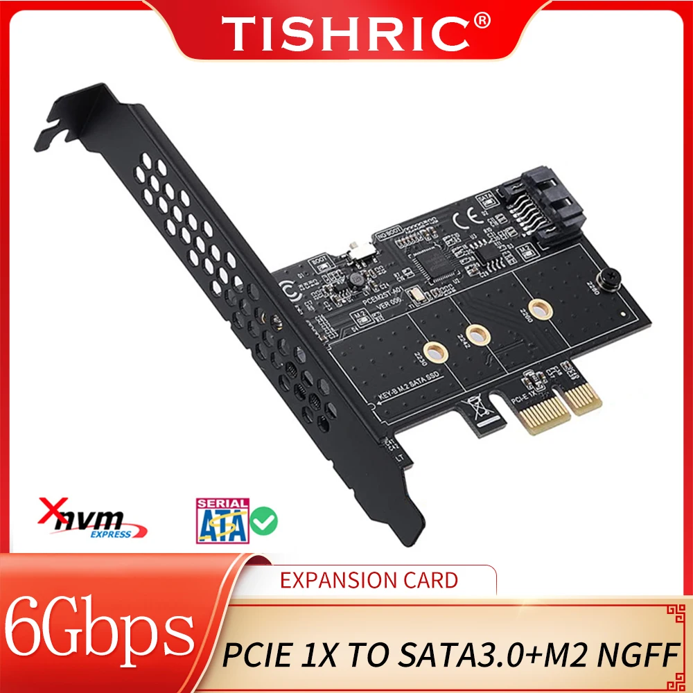 TISHRIC-interfaz-de-tarjeta-de-exacci-n-PCIE-1X-a-SATA-3-0-M2-NGFF ...