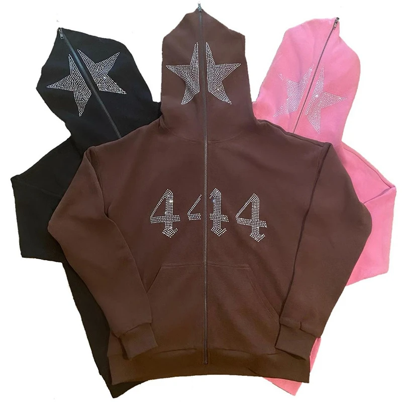 Men Clothing Sweatshirts Hood Star | Rhinestone Hoodies Sweatshirts ...