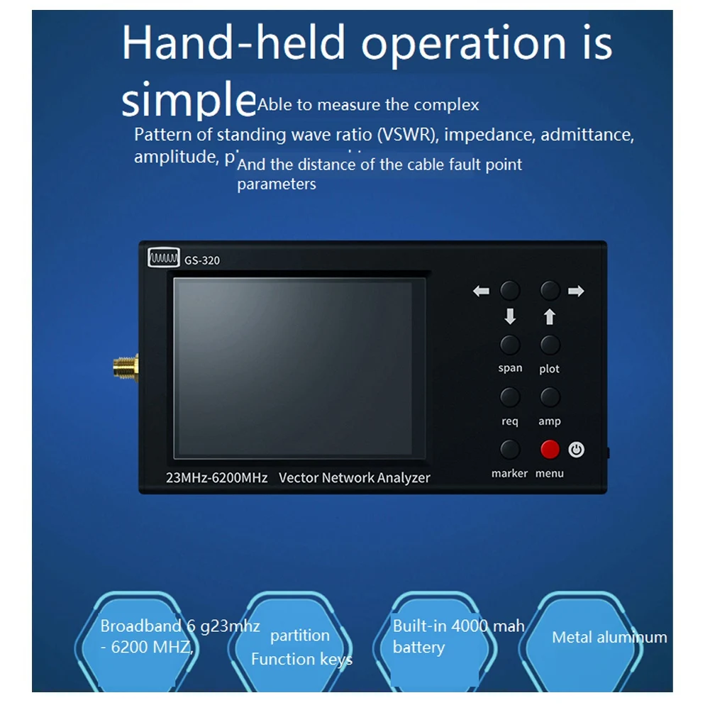 Portable-VNA-SWR-6GHZ-Vector-Network-Analyzer-Reflectometer-Handheld ...