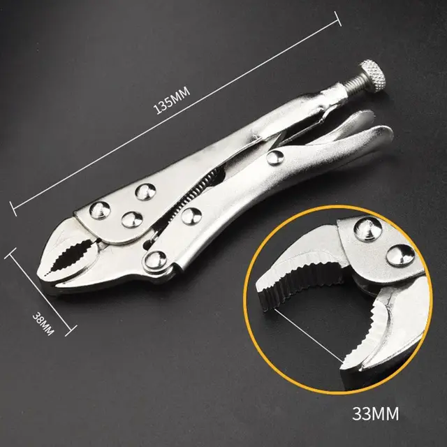 Locking Pliers Set CRV Lock Pliers Curved Jaw Pliers Straight Long Nose C Clamp Locking Clamp ...
