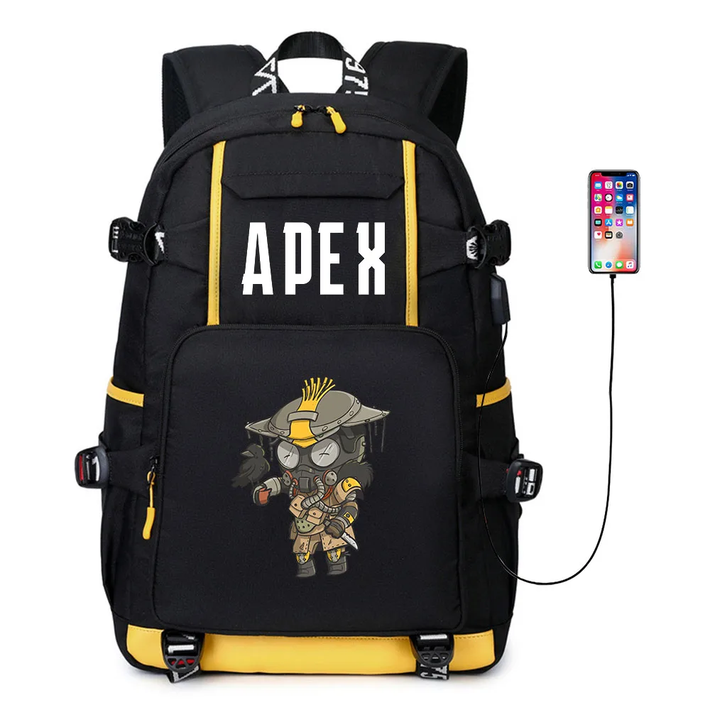 Game-Apex-Legends-Nylon-Backpack-Casual-USB-Charge-Schoolbag-Packsack ...