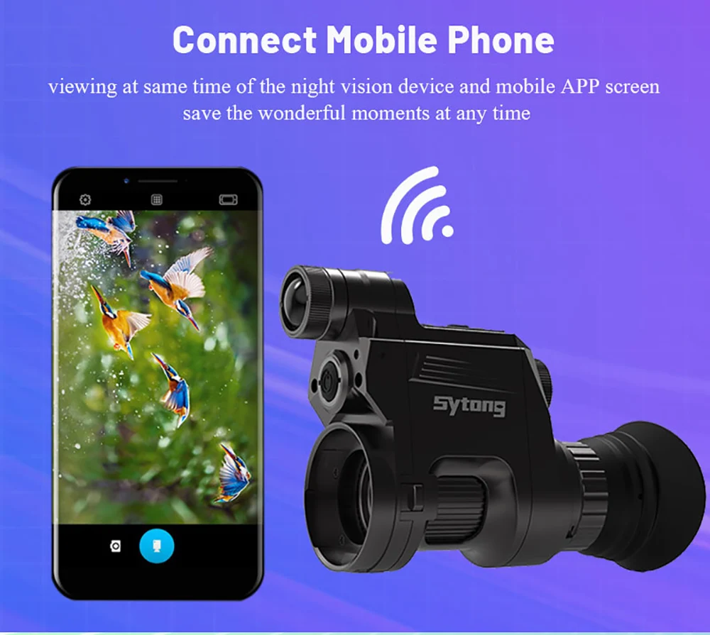 Sytong Night Vision Device HT-66 Digital Rifle Scope Withstand Mount ...