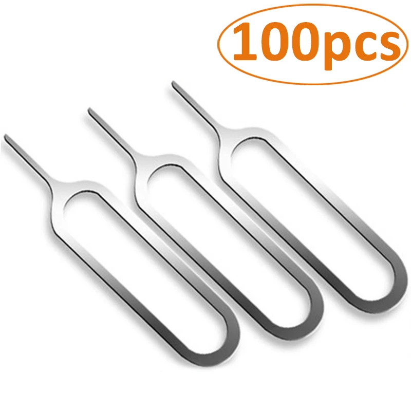 100pcs Sim Card Removal Needle Pins Pry Eject Sim Card Tray Open Needle ...