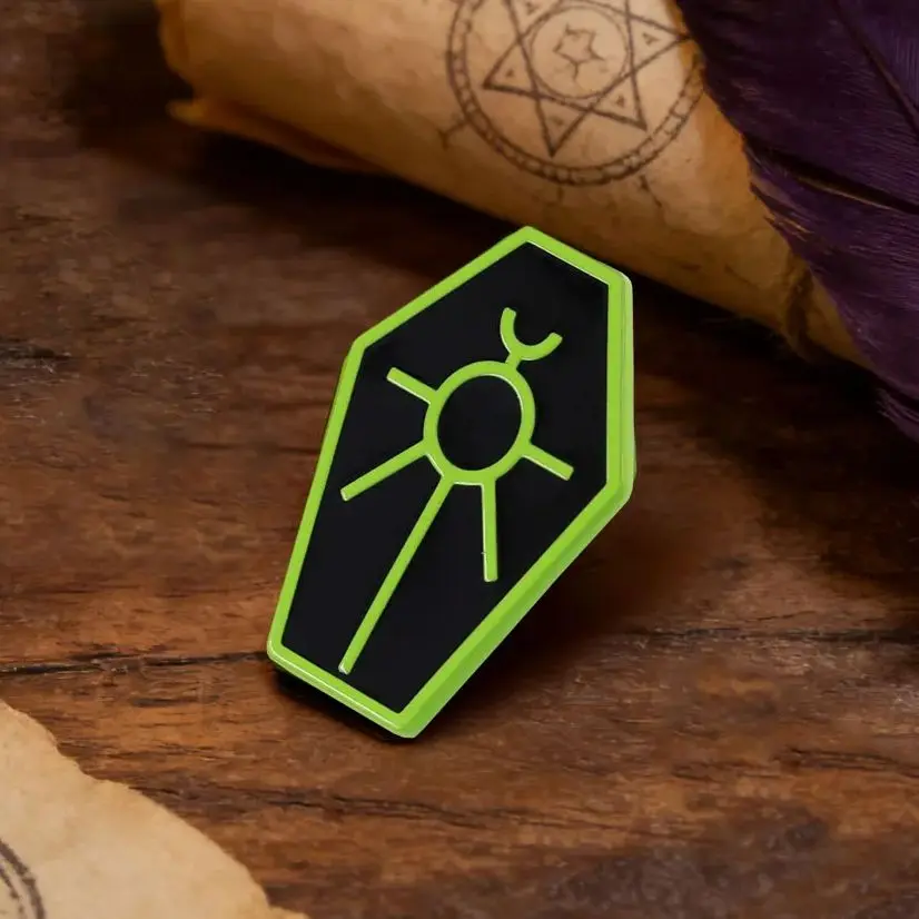 Necron Logo Enamel Pin Gothic Coffin Ankh Brooch Necrontyr Peripheral ...
