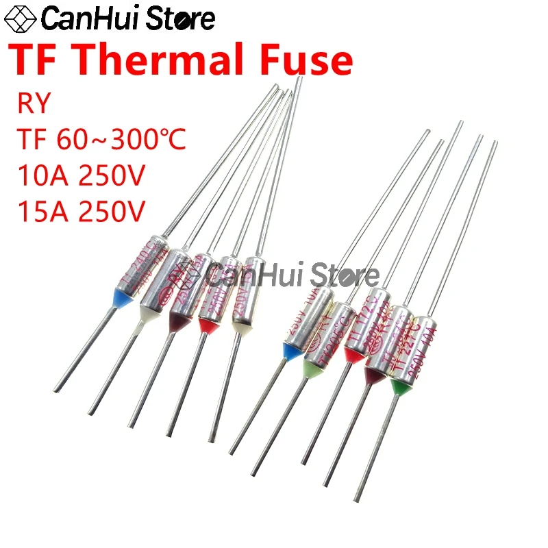 TF-Thermal-Fuse-RY-10A-15A-250V-Temperature-60C-65C77C-85C-100C-110C ...