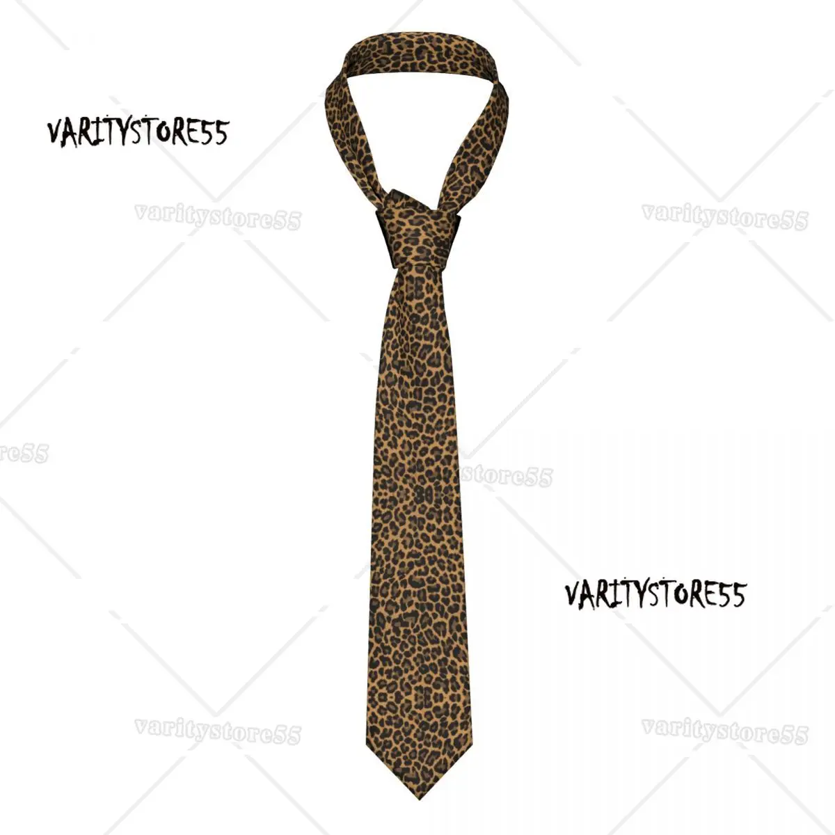 Classic-Cheetah-Print-Neck-Ties-for-Office-Customized-Mens-Leopard-Skin ...