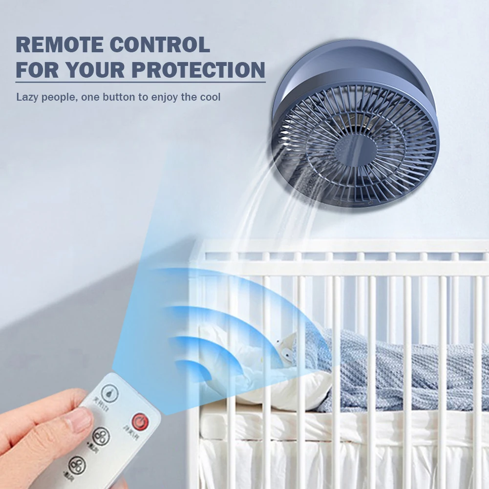 Folding-Electric-Ventilator-4000mAh-Wireless-Wall-Mounted-Fan-3-Speeds ...