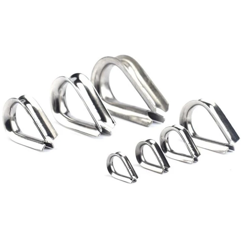 A2-304-Stainless-Steel-Wire-Rope-Protection-Clamps-Ringging-Anchor-Line ...