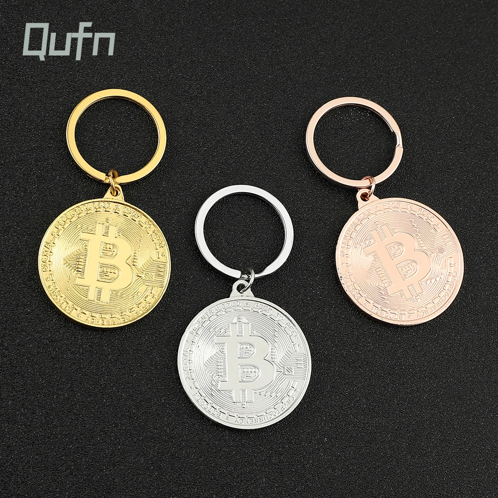 Gold-Plated-Bitcoin-Coin-Key-Chain-Money-Souvenir-Home-Decoration ...