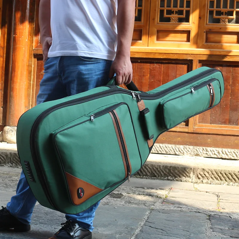 Acousic-Guitar-Gig-Bag-42inch-Guitar-Bag-Green-Guitar-Case-Double ...