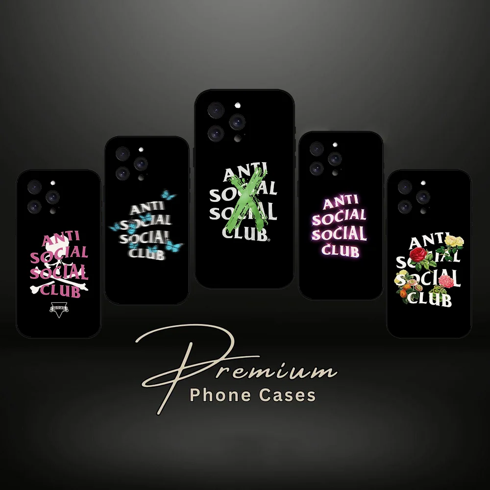A-anti Social S-social Club Phone Case For IPhone 15,14,13,12,11,16,XS ...