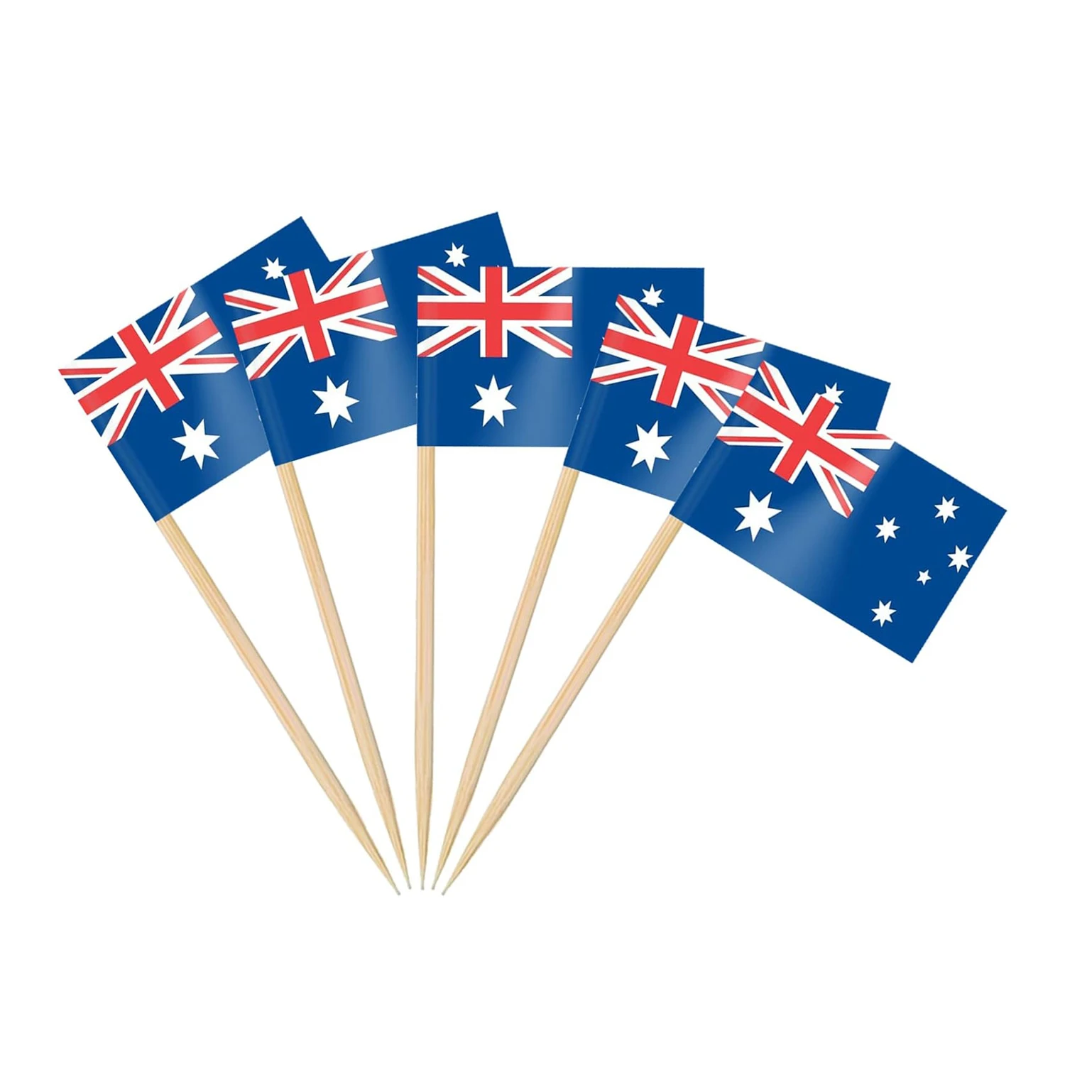100 Pcs Australian Flag Toothpick,Australia flag Cupcake Toppers, Mini ...
