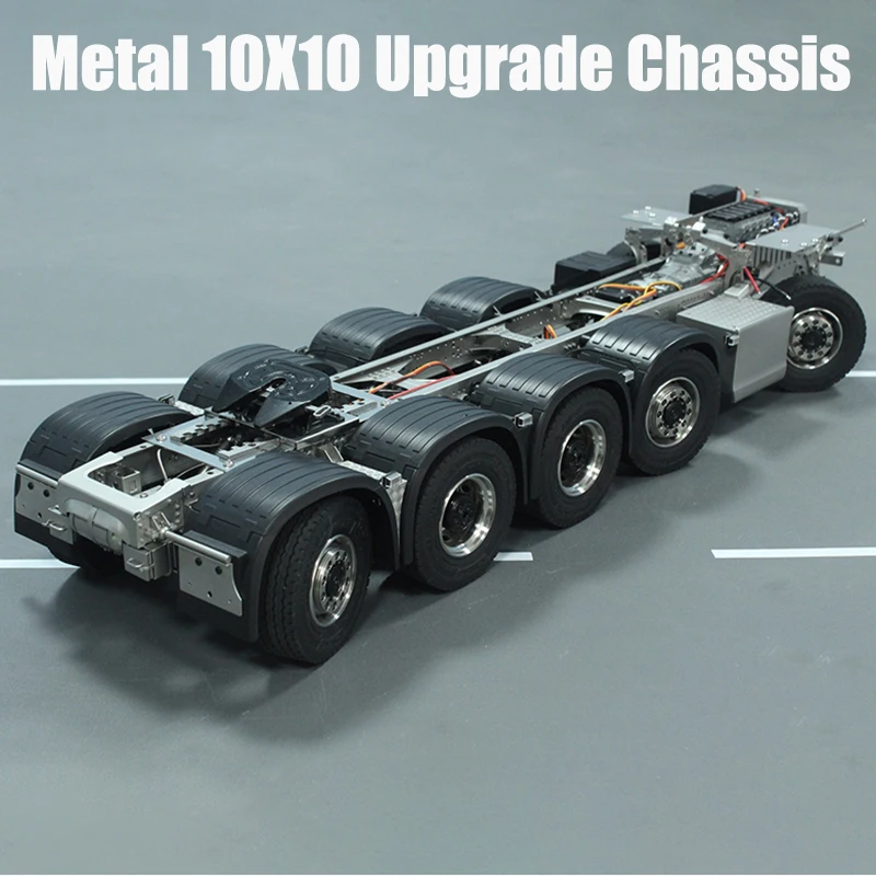 LXY RC Truck Metal 10X10 Upgrade Chassis Frame Set for 1/14 Tamiya ...