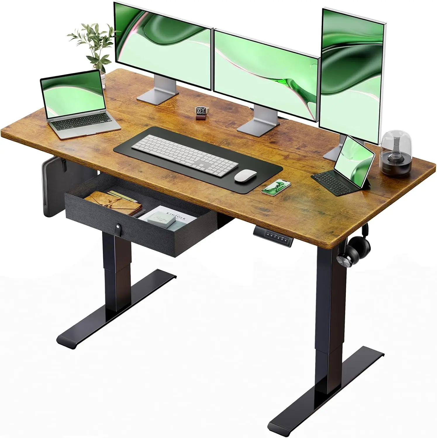 Standing-Desk-with-Drawer-55x24-Inch-Adjustable-Height-Standing-Desk ...