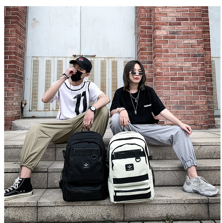 Fashion Trend Personality Korean Version Versatile Couple Backpack Bags