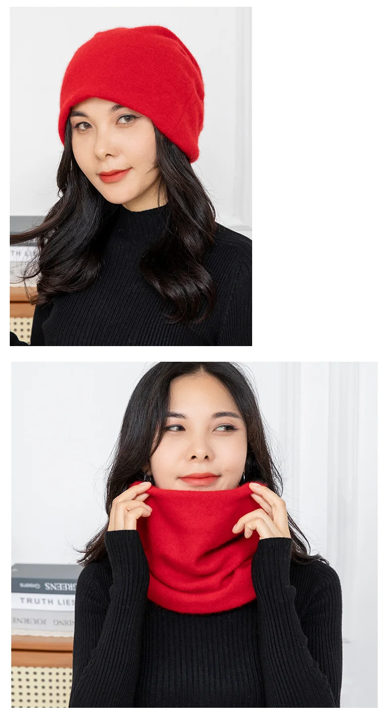 Écharpe en cachemire avec fil de laine pour hommes et femmes,casquettes ...