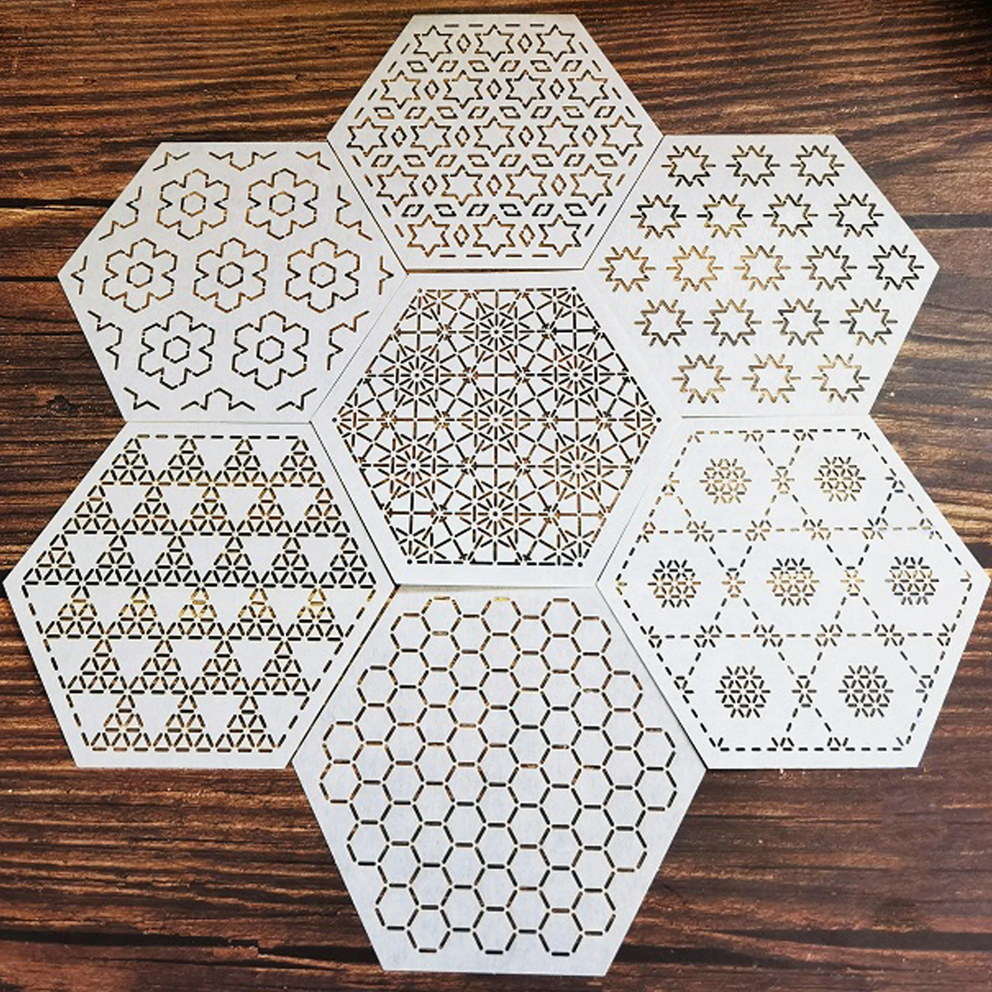 Craft Supplies & Tools Stencils & Templates Quilt stitch mold Sashiko ...