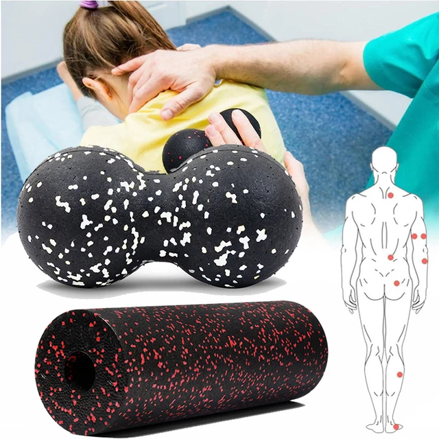 Round Massage Ball Double Lacrosse Self Massage Roller Deep Tissue Tool ...
