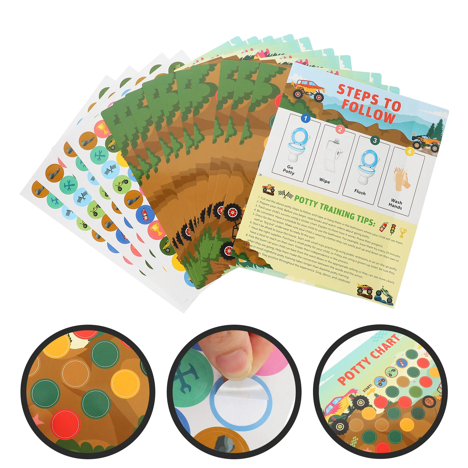 Kids-Sticker-Potty-Training-Tool-Toddlers-Bedpan-Decals-Paper-Supplies ...