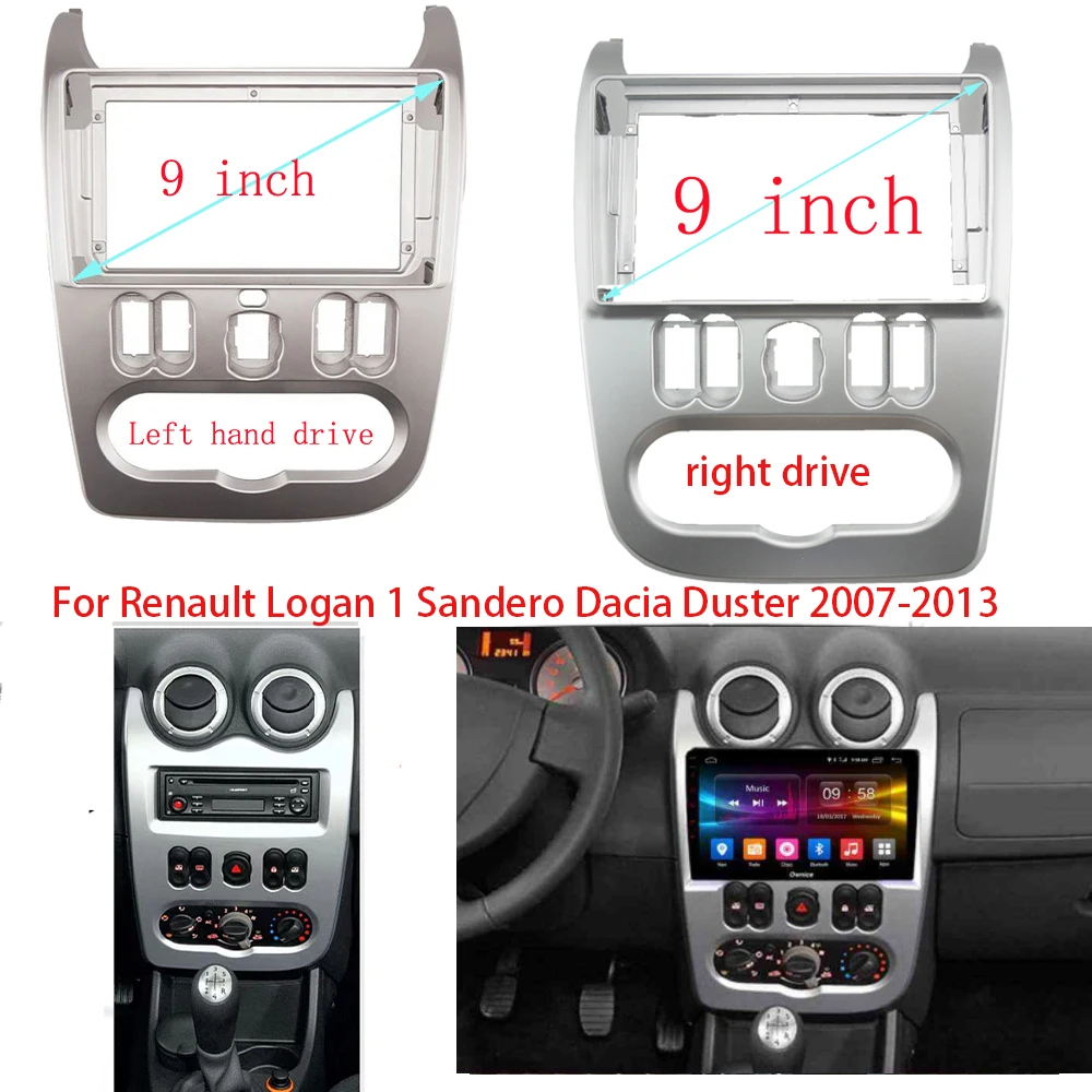 9 Inch Car Frame Fascia Panel Adapter Canbus Box Decoder For Renault ...