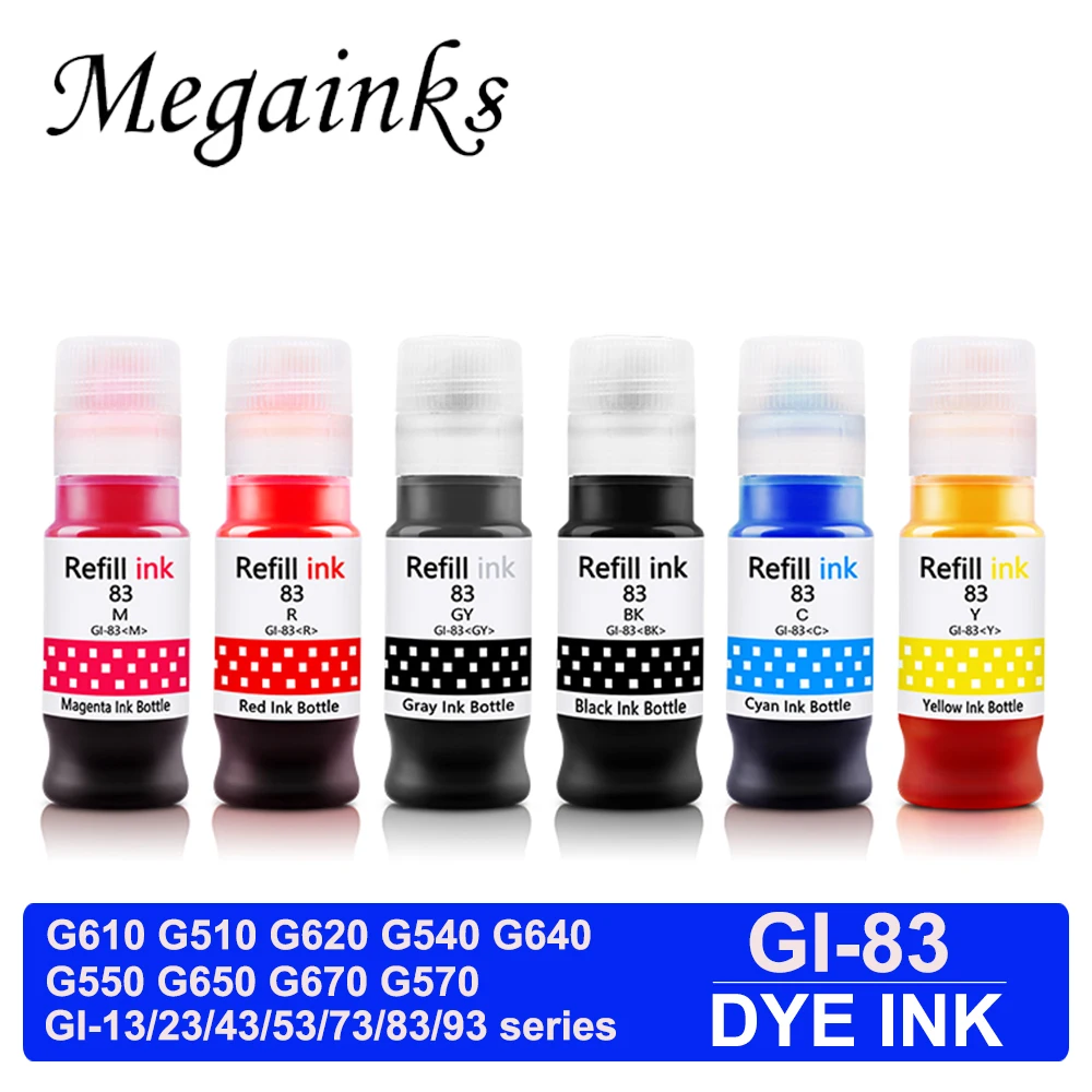 For Canon GI-83 GI83 Refill dye ink kit for canon PIXMA G610 G510 G620 ...
