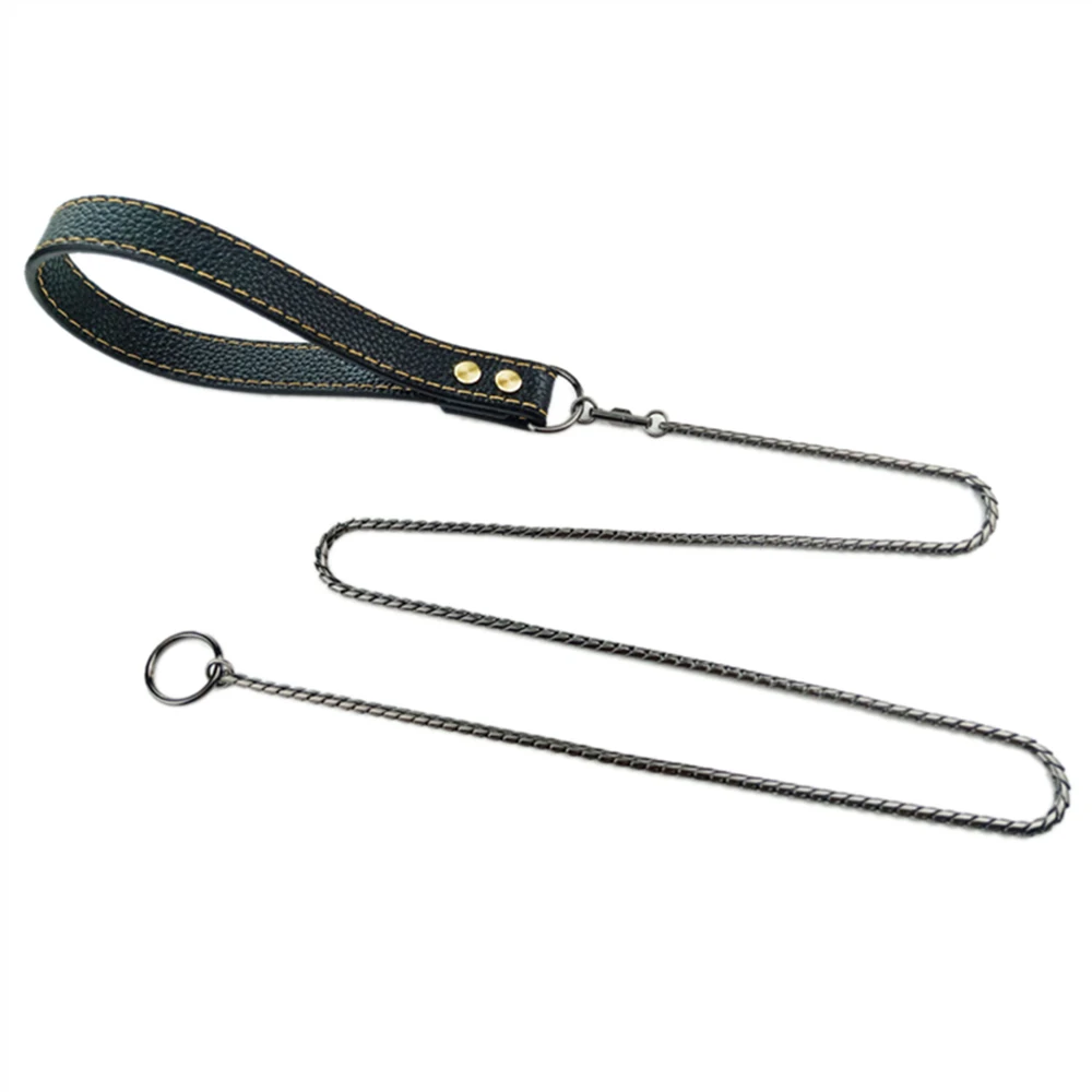 Slim Stainless Steel Slip Lead Dog Leash No Pull Slip Chain for ...