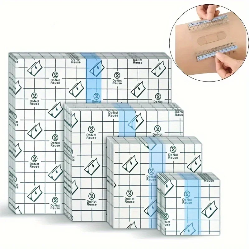 100pcs/ 50pcs Medical Adhesive Tape Transparent Tape PU Anti-allergic ...