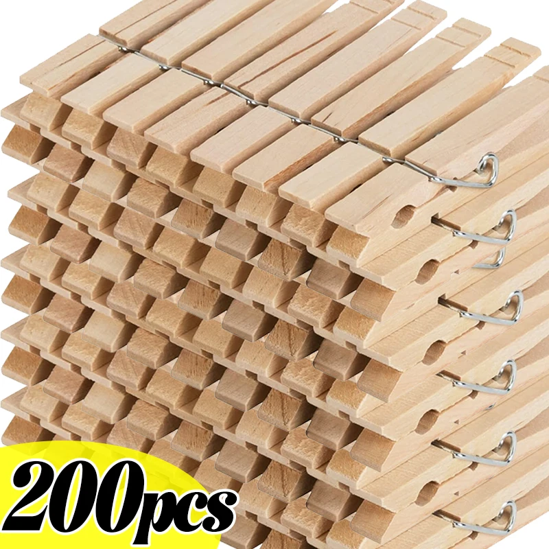 Natural-Wooden-Clothes-Pegs-Mini-Photo-Clips-Clothespin-Clip-Memo-Paper ...