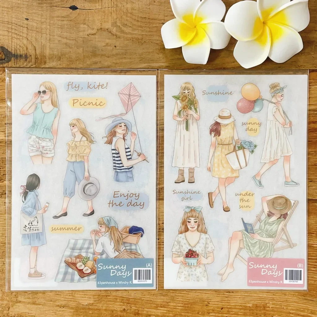 2Sheets-63penhouse-X-Windry-Vintage-Sunny-Days-Sticker-Set-for-Card ...