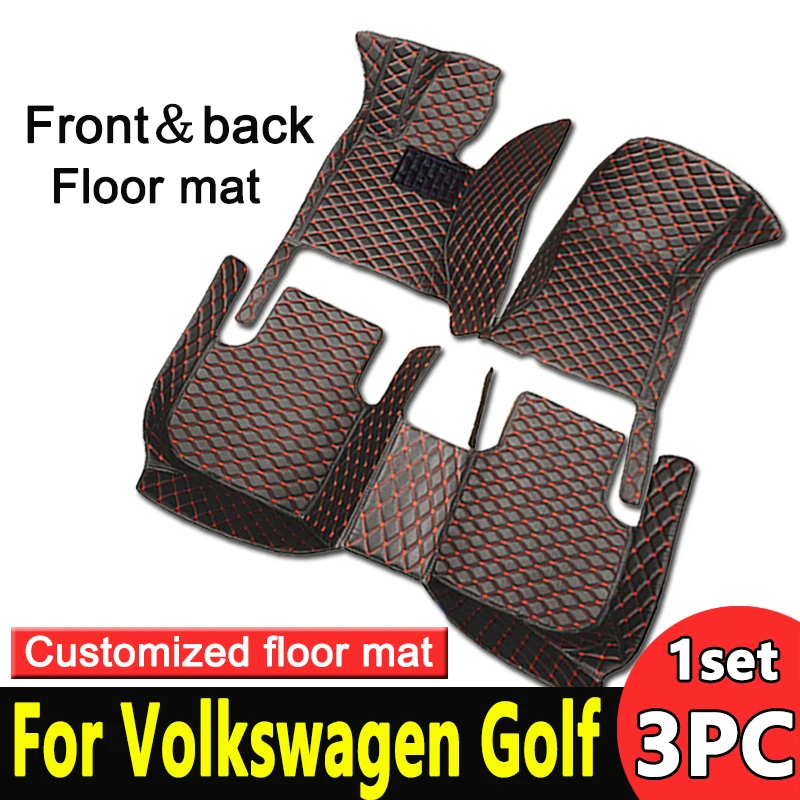 Car Floor Mats For Volkswagen VW Golf 7 7.5 GTE GTD GTI 2012~2020 ...